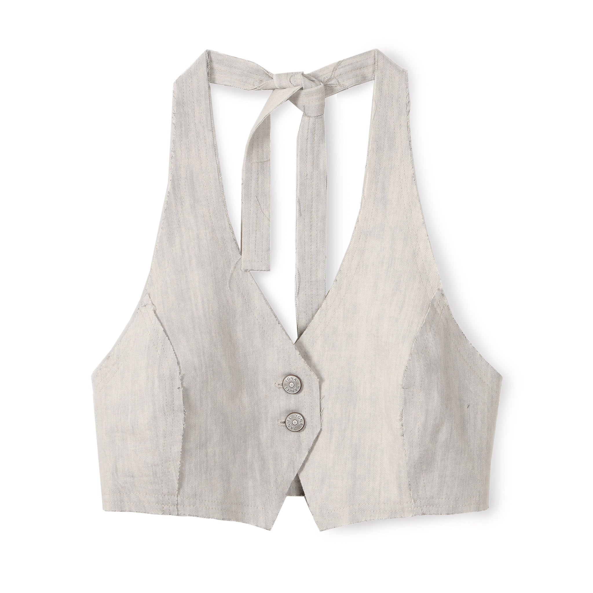 Open back crop vest – Daniel Yona